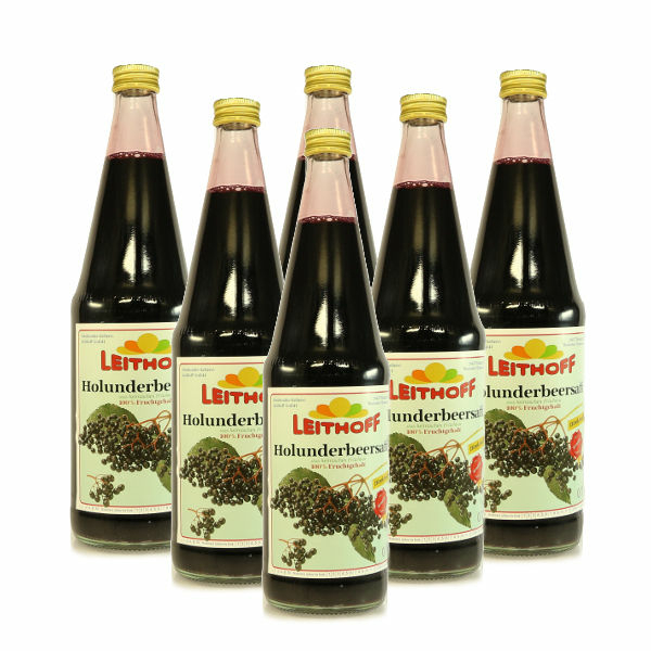 6 Flaschen 100%iger Holundersaft á 0,7l Direktsaft Holunder Saft, 30,95