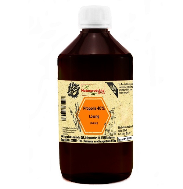 Propolis Lösung (Extrakt) 40% in Alk.500ml kosm. Rohstoff 500 ml Prop ...